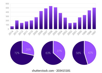 Vector Illustration Set Business Charts Infographics Stock Vector ...