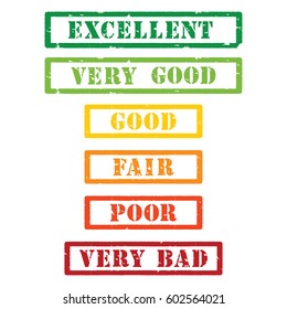 568 Good Fair Poor Stock Illustrations, Images & Vectors | Shutterstock