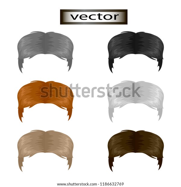 Vector Illustration Set Different Hair Colors Stock Vector (Royalty ...