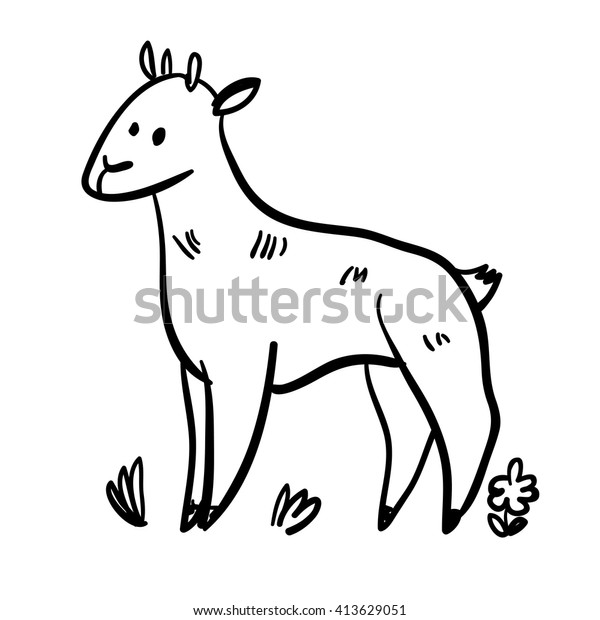 Vector Illustration Set Nanny Goat Funny Stock Vector (Royalty Free ...