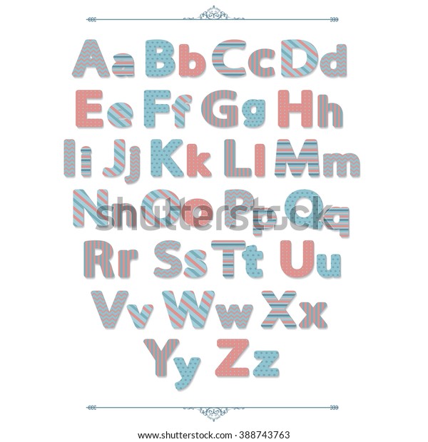 Vector Illustration Set Pastel Color Alphabet: vector de stock (libre ...