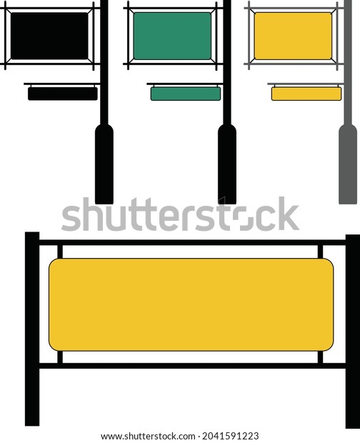 Vector Illustration Set Road Signs Easy Stock Vector (Royalty Free ...