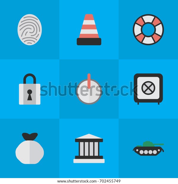 Vector Illustration Set Simple Crime Icons Stock Vector (Royalty Free ...