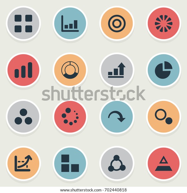 Vector Illustration Set Simple Diagram Icons Stock Vector (Royalty Free ...