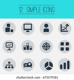 Vector Illustration Set Simple Icons Elements Stock Vector (Royalty ...