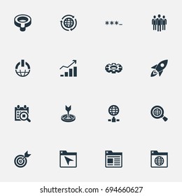Vector Illustration Set Simple Review Icons: vector de stock (libre de ...