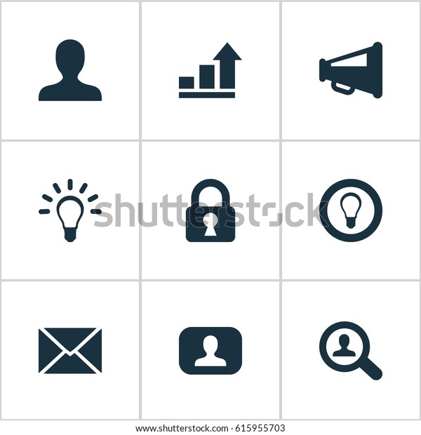 Vector Illustration Set Simple Trade Icons Stock Vector (Royalty Free ...