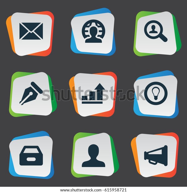 Vector Illustration Set Simple Trade Icons Stock Vector (Royalty Free ...