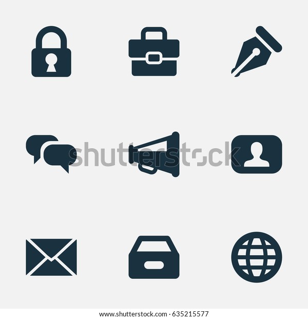 Vector Illustration Set Simple Trade Icons Stock Vector (Royalty Free ...