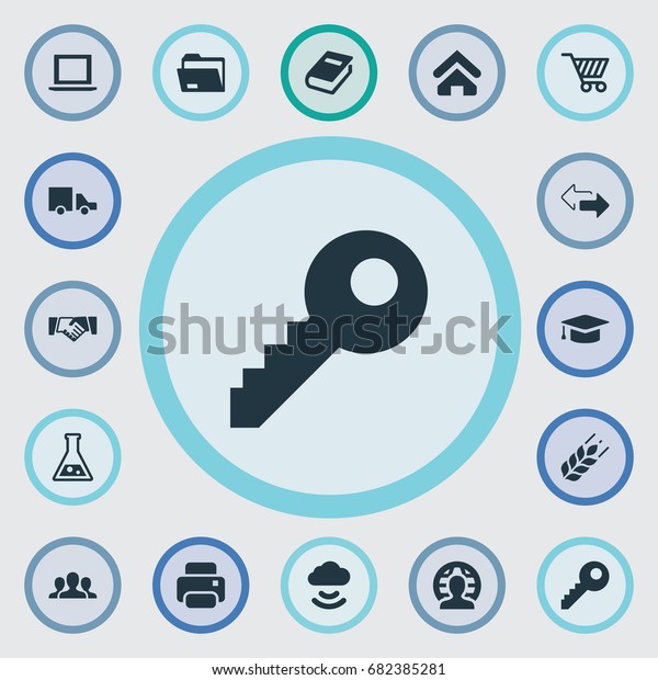 Vector Illustration Set Simple Trade Icons Stock Vector (Royalty Free ...