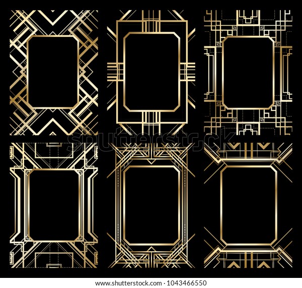 Vector Illustration Set Stylish Retro Frames Stock Vector (Royalty Free ...