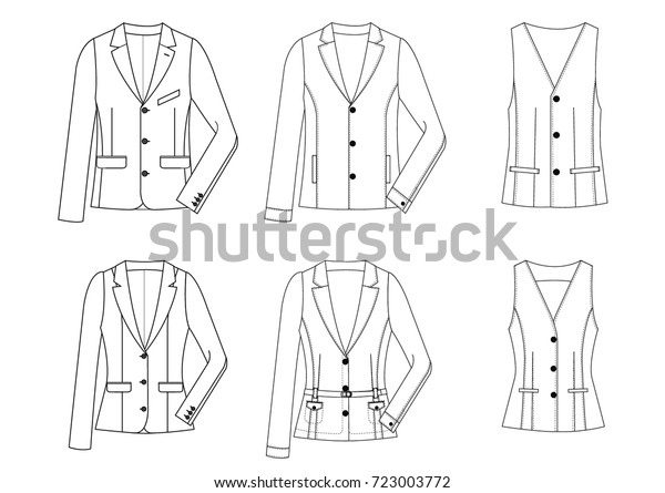 Vector Illustration Set Womens Business Suit Stock Vector (Royalty Free ...
