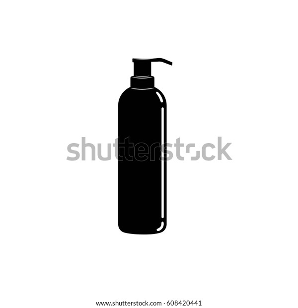 Vector Illustration Shampoo Shower Gel Silhouette Stock Vector (Royalty ...