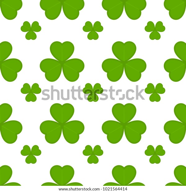 Vector Illustration Shamrock Seamless Pattern On Stock Vector (Royalty ...