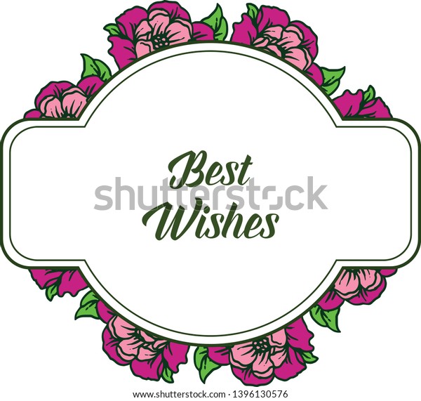 Vector Illustration Shape Card Best Wishes Stock Vector (Royalty Free ...