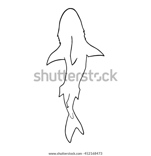 Vector Illustration Shark Silhouette Vector Shark Stock Vector (Royalty ...