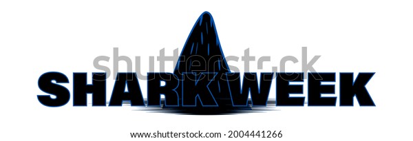 Vector Illustration Sharks Fin Shark Week Stock Vector (Royalty Free ...