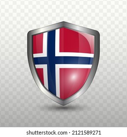 Vector Illustration Shield Flag Norway On Stock Vector (Royalty Free ...