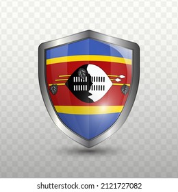 Vector Illustration Shield Flag Swaziland On Stock Vector (Royalty Free ...
