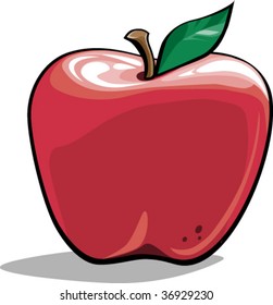 Vector Illustration Shiny Apple Stock Vector (Royalty Free) 36929230