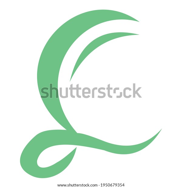 Vector Illustration Shiny Green Letter L Stock Vector (Royalty Free ...
