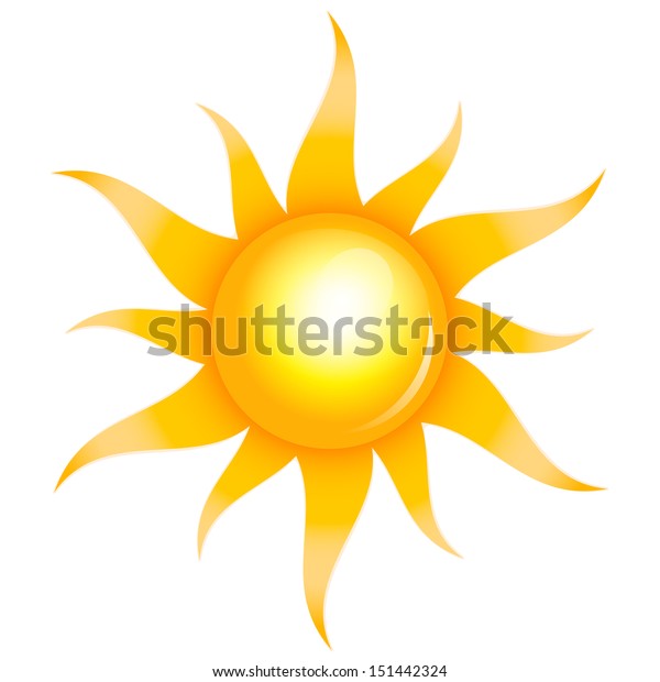 Vector Illustration Shiny Sun Stock Vector (Royalty Free) 151442324