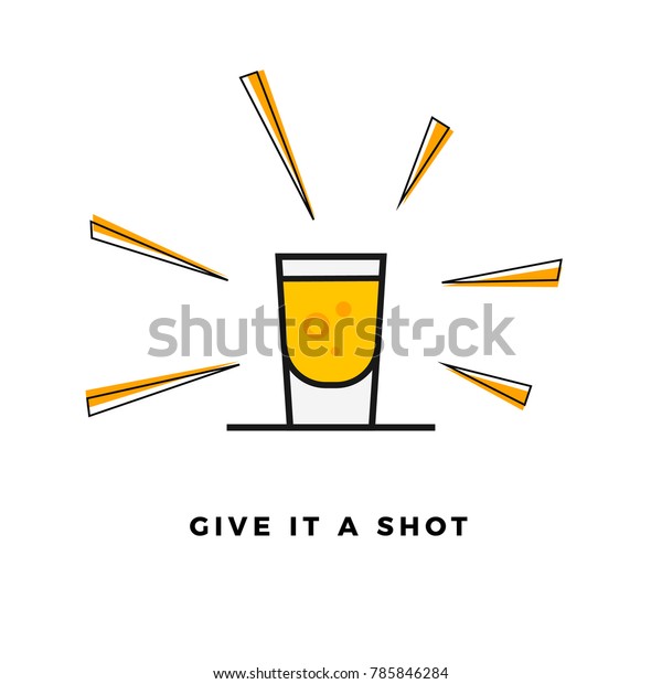 Vector Illustration Shot Glass Icon Isolated Stock Vector (Royalty Free ...