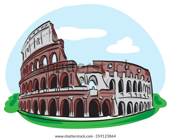 Vector Illustration Illustration Shows Architectural Monument Stock ...