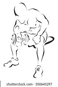 Vector Illustration Illustration Shows Bodybuilding Stock Vector ...