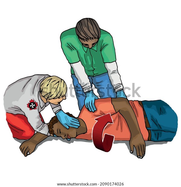 Vector Illustration Shows Recovery Position First: เวกเตอร์สต็อก (ปลอด ...