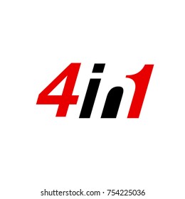 Vector Illustration Sign Four One Stock Vector (Royalty Free) 754225036 ...
