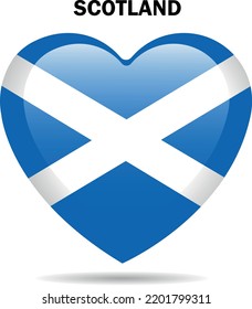 Vector Illustration Sign Heart Scotland Flag Stock Vector (Royalty Free ...
