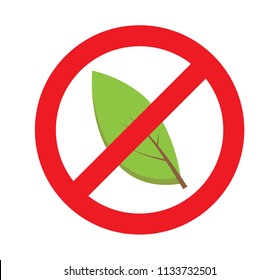 Vector Illustration Sign No Used Green Stock Vector (Royalty Free ...