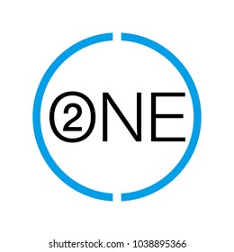 Vector Illustration Sign Numbers Two One Stock Vector (Royalty Free ...