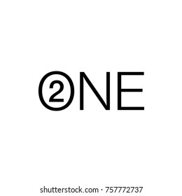 Vector Illustration Sign Numbers Two One Stock Vector (Royalty Free ...