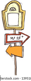 Vector Illustration Sign Post Stock Vector (Royalty Free) 139518056 ...