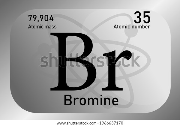 Vector Illustration Sign Symbol Bromine Atom Stock Vector (Royalty Free ...