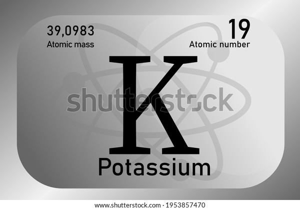 Vector Illustration Sign Symbol Potassium Atom Stock Vector (Royalty ...