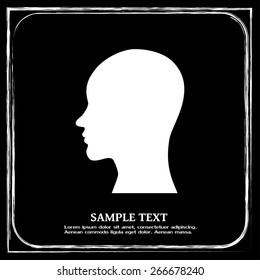 Vector Illustration Silhouette Head Stock Vector (Royalty Free ...