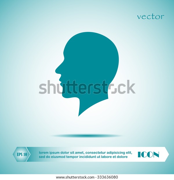 Vector Illustration Silhouette Head Stock Vector (Royalty Free ...