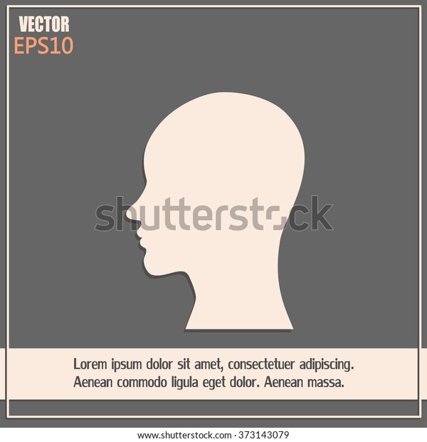 Vector Illustration Silhouette Head Stock Vector (Royalty Free ...