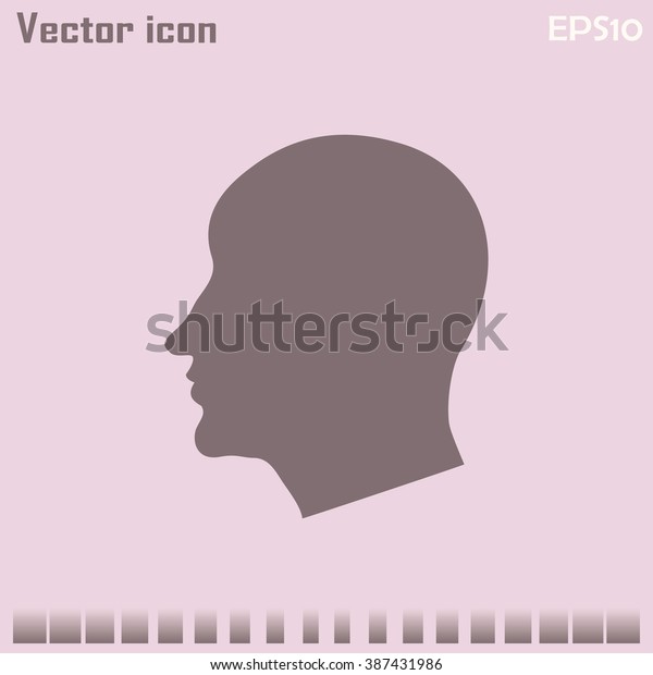 Vector Illustration Silhouette Head Stock Vector (Royalty Free ...