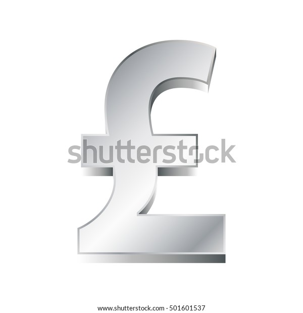 Vector Illustration Silver Pound Sign On Stock Vector (Royalty Free ...