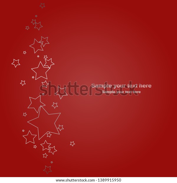 Vector Illustration Silver Stars On Red Stock Vector (Royalty Free ...