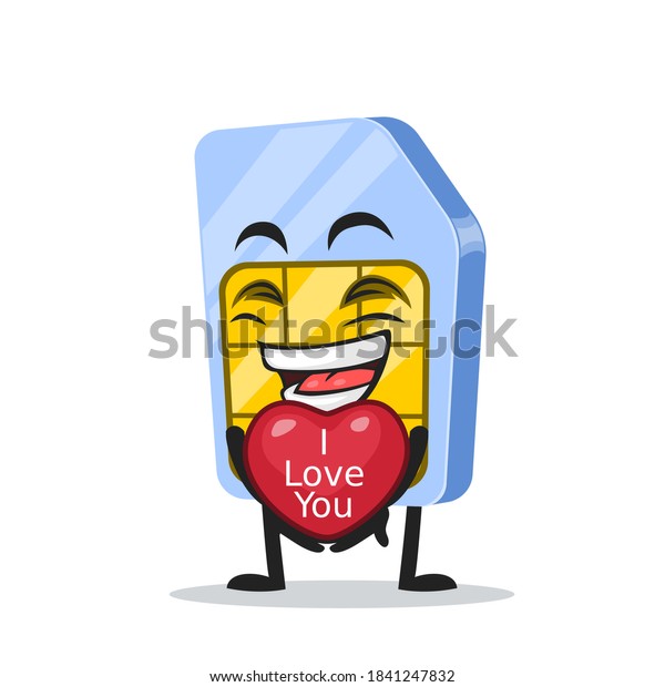 Vector Illustration Sim Card Mascot Character Stock Vector (Royalty ...