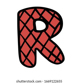 Vector Illustration Simple Drawing Letter R Stock Vector (Royalty Free ...