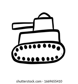 Vector Illustration Simple Drawing Tank On Stock Vector (Royalty Free ...