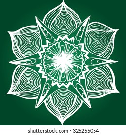 Vector Illustration Simple Mandala Star On Stock Vector (Royalty Free ...