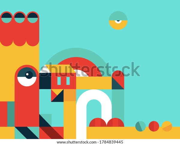 Vector Illustration Simple Minimal Geometric Flat Stock Vector (Royalty ...