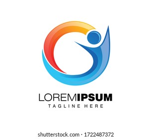 Vector Illustration Simple People Logo Icon Stock Vector (Royalty Free ...